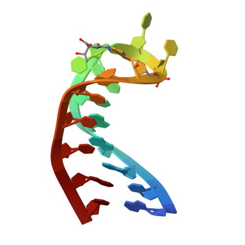 RCSB PDB - 1FEQ: NMR SOLUTION STRUCTURE OF THE ANTICODON OF TRNA(LYS3 ...