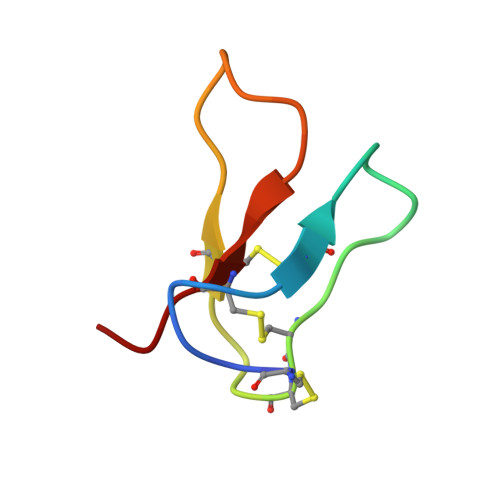 RCSB PDB - 1Q3J: Solution structure of ALO3: a new knottin-type ...