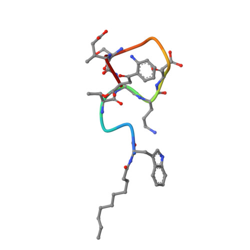 RCSB PDB - 1XT7: Daptomycin NMR Structure