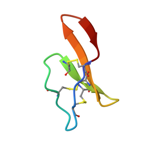 RCSB PDB - 1YP8: Solution structure of the cyclotide tricyclon A