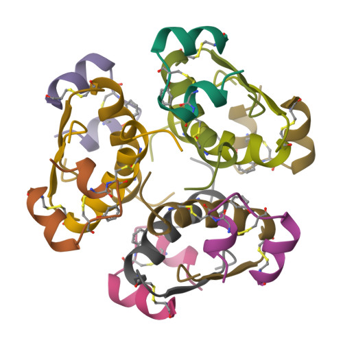 RCSB PDB - 2AIY: R6 HUMAN INSULIN HEXAMER (SYMMETRIC), NMR, 20 STRUCTURES