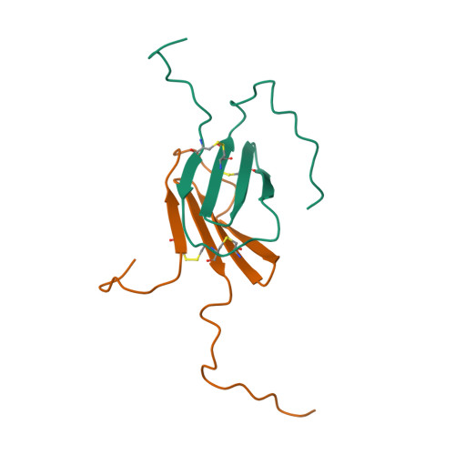 RCSB PDB - 2N54: Solution structure of a disulfide stabilized XCL1 dimer