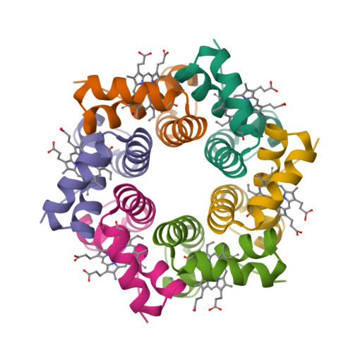 RCSB PDB - 2OYY: HTHP: a hexameric tyrosine-coordinated heme protein
