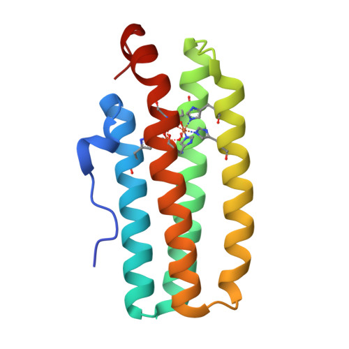 RCSB PDB - 3AGT: Hemerythrin-like domain of DcrH (met)
