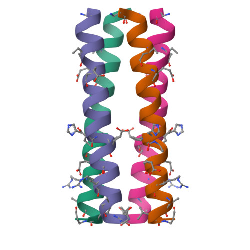 RCSB PDB - 3HEV: Cyclic residues in alpha/beta-peptide helix bundles ...