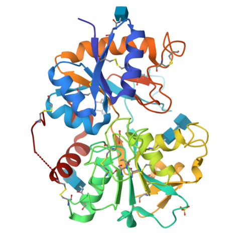 RCSB PDB - 3TTR: Crystal structure of C-lobe of bovine lactoferrin ...