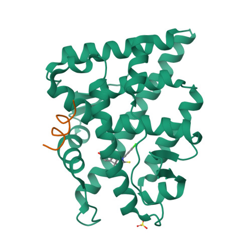 RCSB PDB - 3V4A: Structure of ar lbd with activator peptide and sarm ...