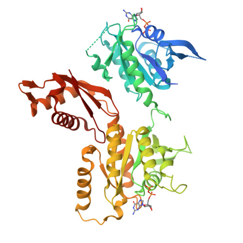 RCSB PDB - 4DCU: Crystal Structure of B. subtilis EngA in complex with GDP
