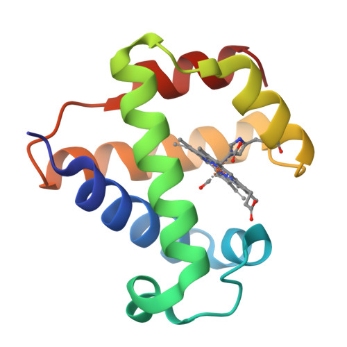 RCSB PDB - 4F6J: Carbonmonoxy structure of His100Trp Cerebratulus ...