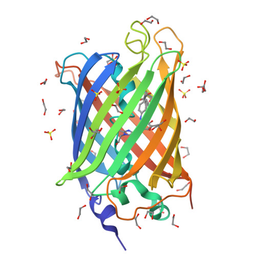 RCSB PDB - 4J8A: Irradiated-state structure of sfGFP containing the ...