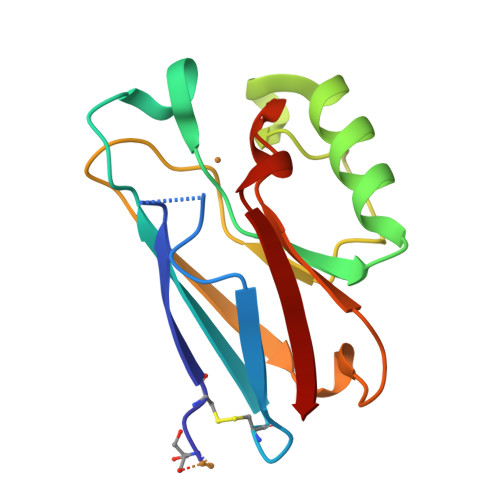 RCSB PDB - 4QKT: Azurin mutant M121EM44K with copper