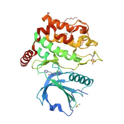 RCSB PDB - 4QMO: MST3 IN COMPLEX WITH Imidazolo-oxindole PKR inhibitor C16