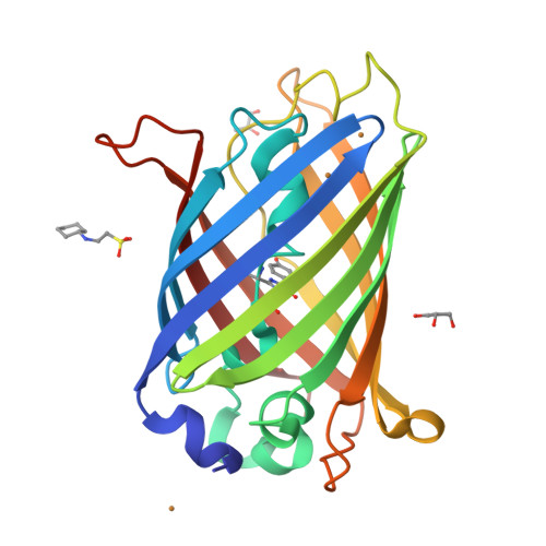 RCSB PDB - 4W7D: Crystal Structure of Full-Length Split GFP Mutant D21H ...