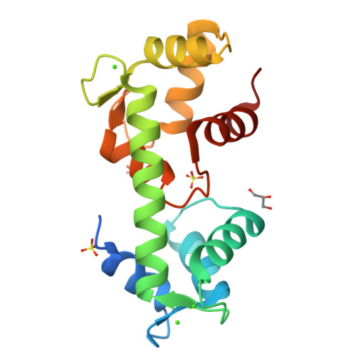 RCSB PDB - 4ZCV: Structure of calcium-bound regulatory domain of the ...