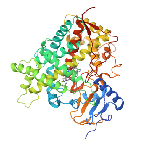 RCSB PDB - 5A5J: Cytochrome 2C9 P450 inhibitor complex
