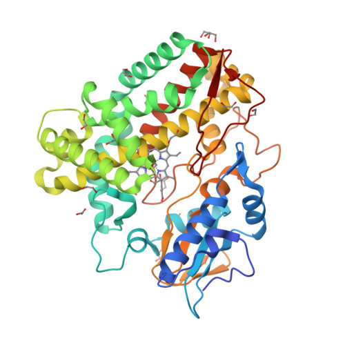 RCSB PDB - 5EX8: Structure of P450 StaF from glycopeptide antibiotic ...