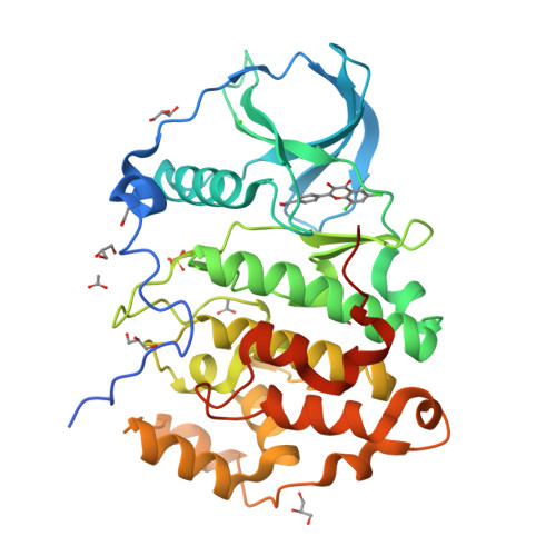 RCSB PDB - 5M4U: ORTHORHOMBIC COMPLEX STRUCTURE OF HUMAN PROTEIN KINASE CK2 CATALYTIC SUBUNIT ...