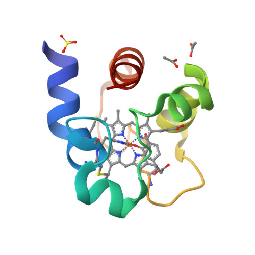 RCSB PDB - 5XDH: His/DOPA ligated cytochrome c from an anammox organism ...