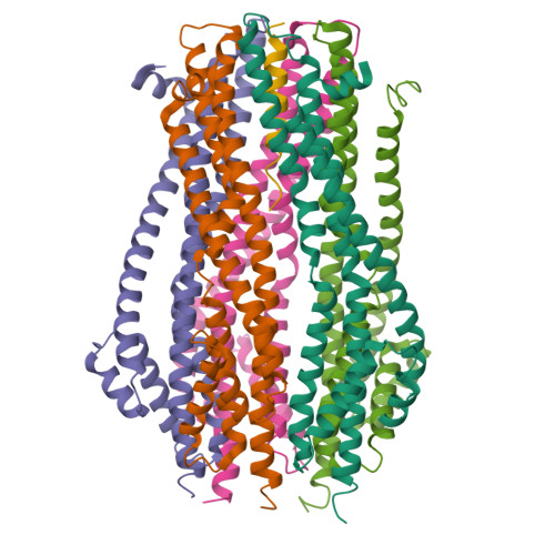 RCSB PDB - 5ZFV: Structure of the ExbB/ExbD pentameric complex ...