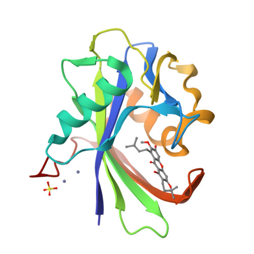 RCSB PDB - 6AA5: Crystal structure of MTH1 in complex with 3-isomangostin