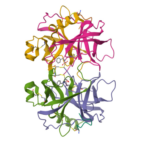 RCSB PDB - 6CHA: STRUCTURE OF A TETRAHEDRAL TRANSITION STATE COMPLEX OF ...