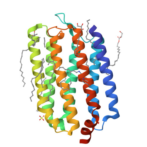 RCSB PDB - 6KFQ: Crystal structure of thermophilic rhodopsin from ...