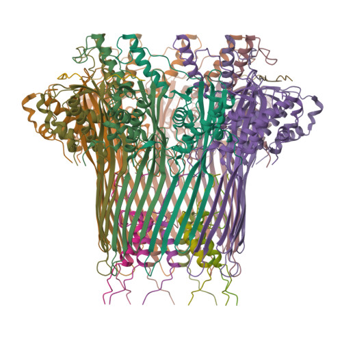 RCSB PDB - 6L7C: CsgFG complex with substrate CsgAN6 peptide in Curli ...