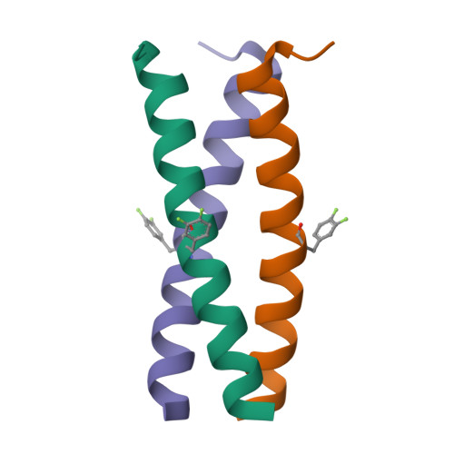 RCSB PDB - 6OVU: Coiled-coil Trimer with Glu:3,4-difluorophenylalanine ...