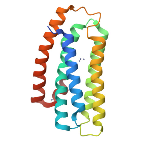RCSB PDB - 6TYJ: Crystal structure of zinc-bound Hemerythrin HHE cation ...