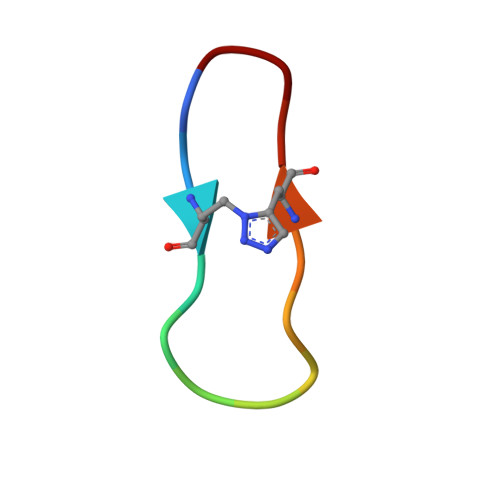 RCSB PDB - 6U7U: NMR solution structure of triazole bridged matriptase ...