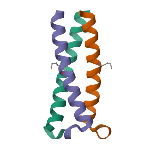 RCSB PDB - 6V58: Coiled-coil Trimer with Glu:Norleucine:Lys Triad