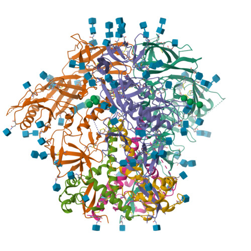 RCSB PDB - 6VRW: Cryo-EM structure of stabilized HIV-1 Env trimer ...