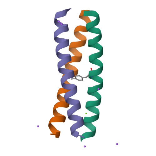 RCSB PDB - 6XNE: GCN4-p1 Peptide Trimer with p-methylphenylalanine ...