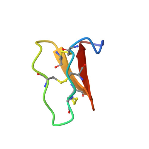 RCSB PDB - 7LHC: NMR Solution Structure of [T20K]kalata B1