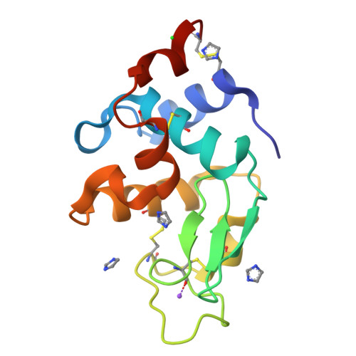 RCSB PDB - 7OL6: Crystal structure of Lysozyme in complex with Imidazole