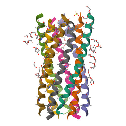 RCSB PDB - 7QDI: Structure of octameric left-handed 310-helix bundle: D ...