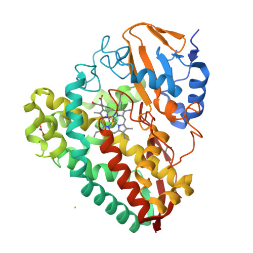 RCSB PDB - 7TP5: The crystal structure of T252E CYP199A4 bound to 4 ...