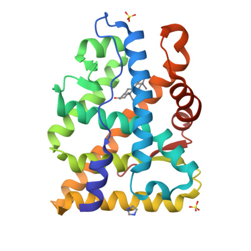 RCSB PDB - 7ZTX: Crystal structure of mutant AR-LBD (F755V) bound to ...
