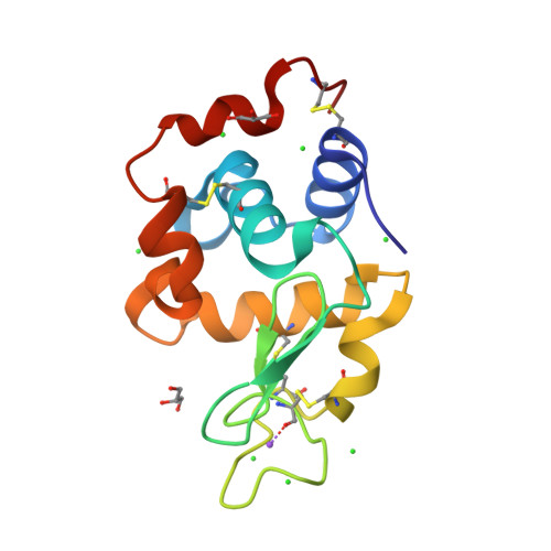RCSB PDB - 8D69: Crystal structure of hen egg white lysozyme at 175 Kelvin