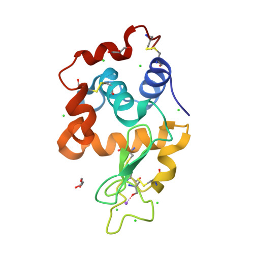RCSB PDB - 8D8F: Crystal structure of hen egg white lysozyme at 325 Kelvin