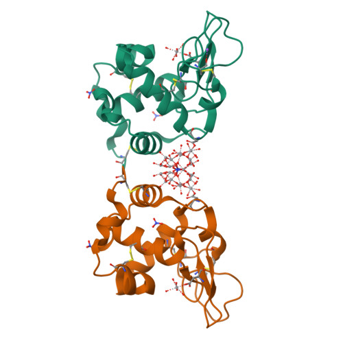 RCSB PDB - 8PTE: Polyoxidovanadate interaction with proteins: crystal ...
