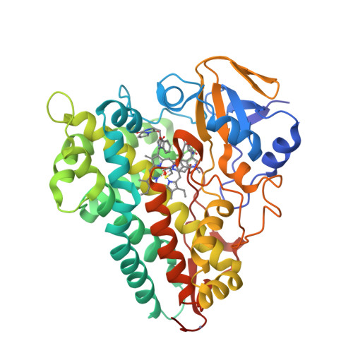 RCSB PDB - 8TWU: Crystal structure of Cytochrome P450 AspB bound to N1 ...