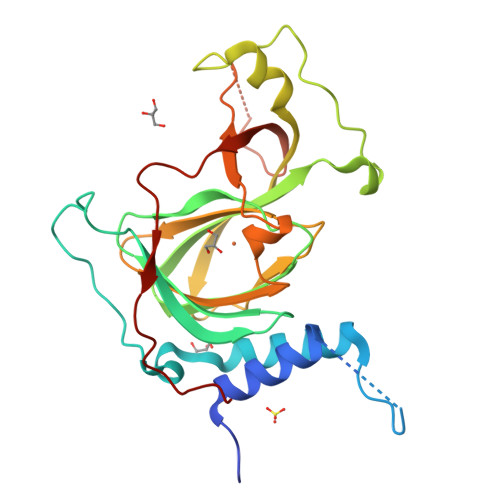 RCSB PDB - 8U9J: The crystal structure of iron-bound human ADO C18S ...