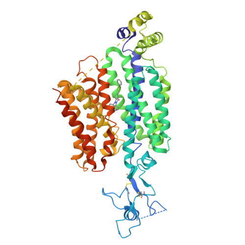 RCSB PDB - 9J76: Cryo-EM structure of URAT1 in complex with sulfinpyrazone