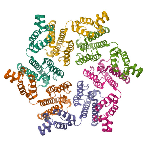 RCSB PDB - 9MKS: MVV CA Hexamer Assembled via Liposome Templating